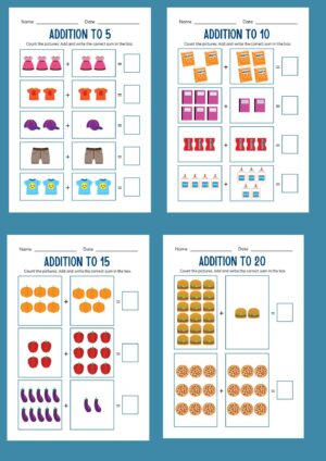 Addition worksheet for ukg with picture - Mobotoy