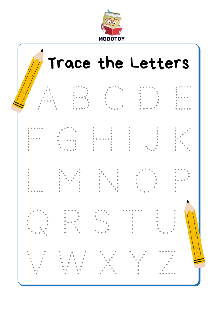 A to Z Capital Letter Tracing Worksheets - Mobotoy